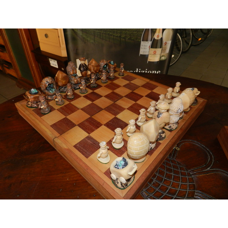 Scacchiere in Tagua e legno