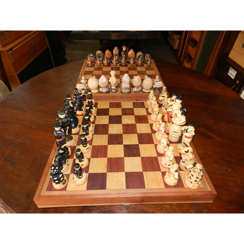 Scacchiere in Tagua e legno